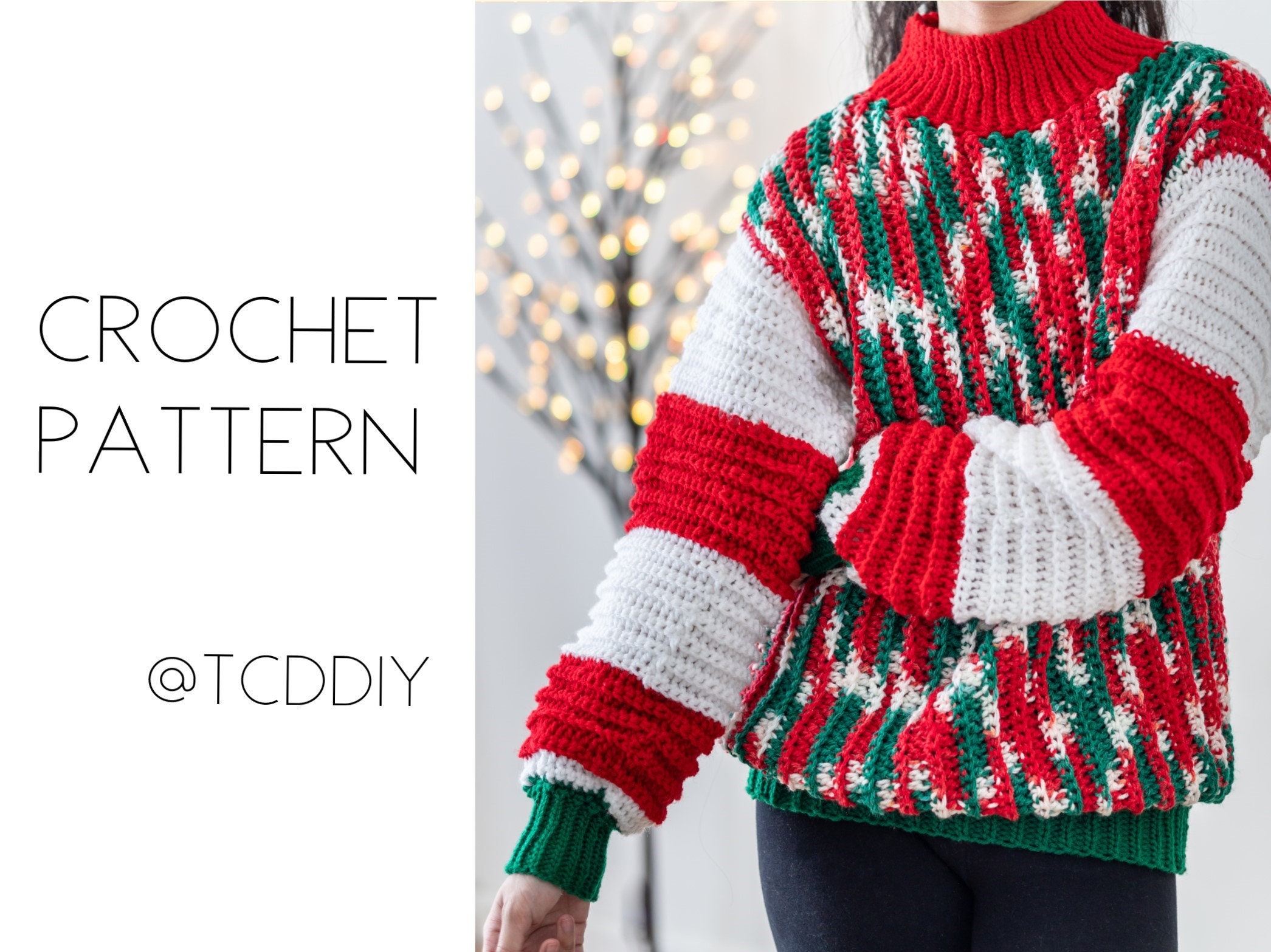 Crochet Pattern EASY Crochet Christmas Sweater Pattern PDF - Etsy UK