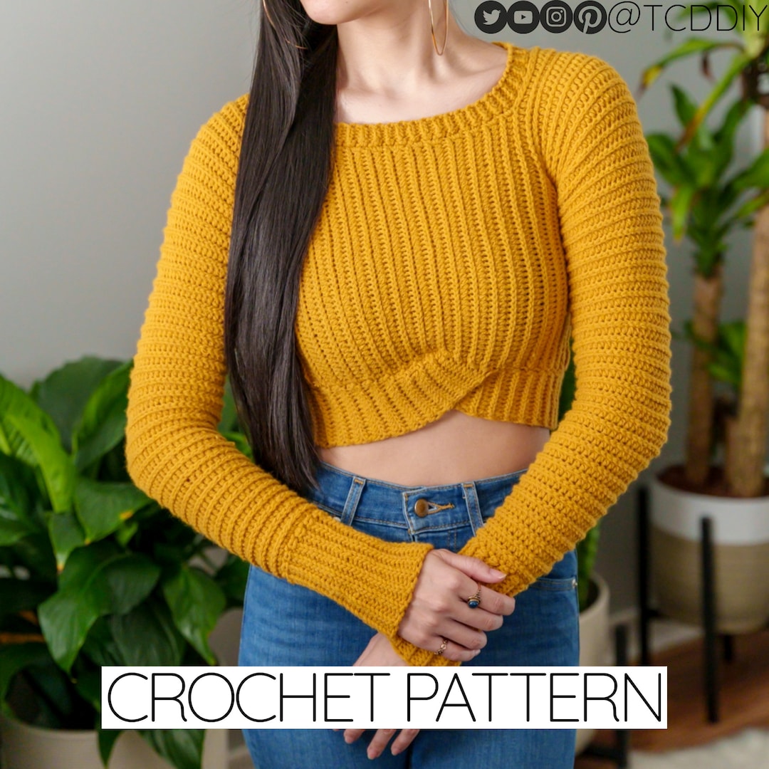 Crochet Pattern | Cropped Sweater Pattern | PDF Download - Etsy