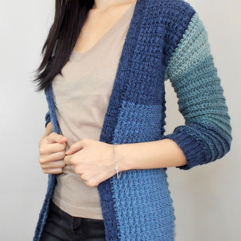 Crochet Star Stitch Duster Cardigan Pattern: Short Sleeve Jacket (PDF ...