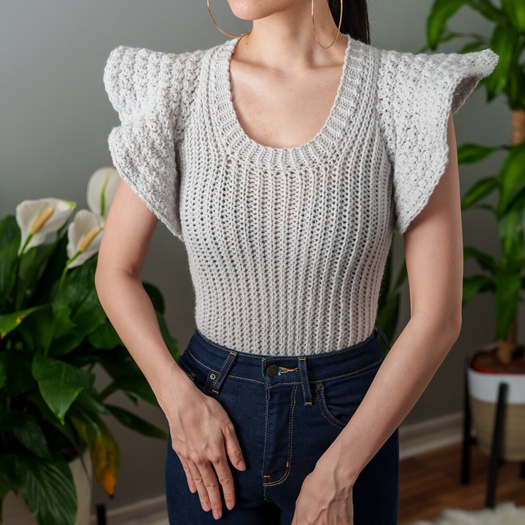 Crochet Pattern Crochet Ruffle Top Pattern PDF Download - Etsy