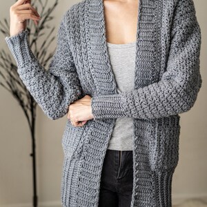 Crochet Pattern | Batwing Cardigan With Pockets | PDF Download - Etsy
