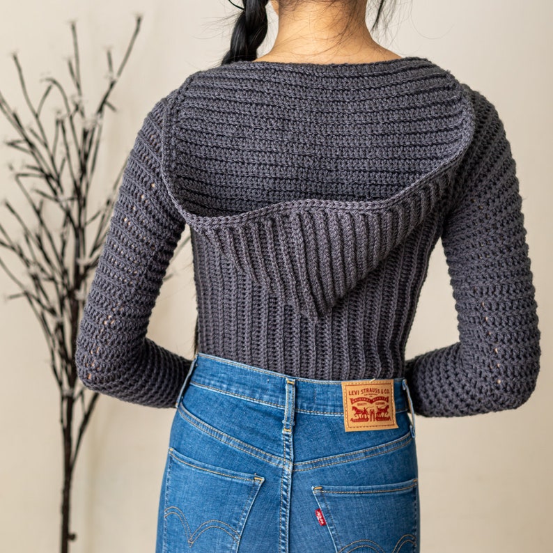 Crochet Pattern Long Sleeve Hoodie Pattern Pdf Download Etsy