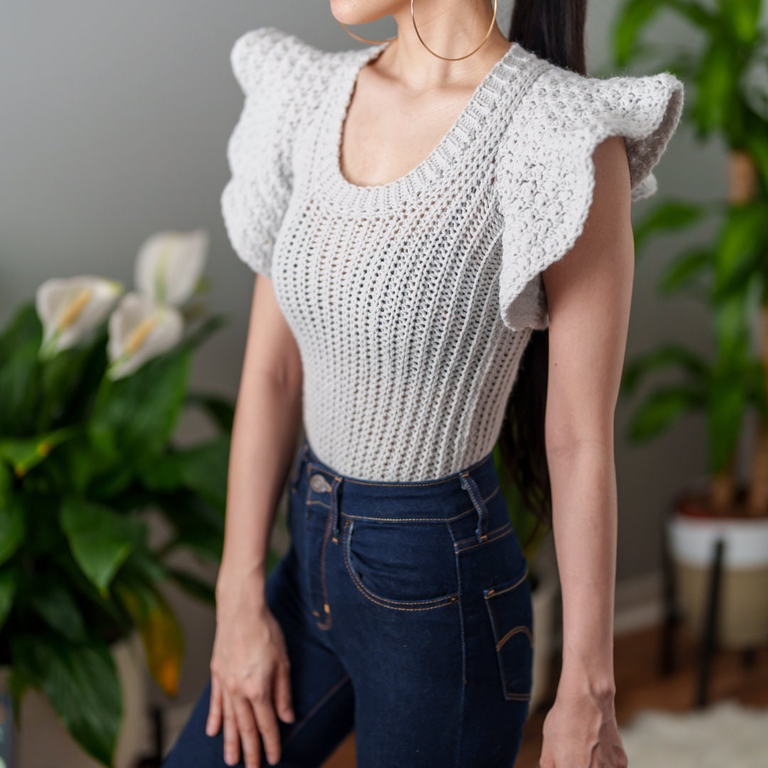 Crochet Pattern Crochet Ruffle Top Pattern PDF Download - Etsy