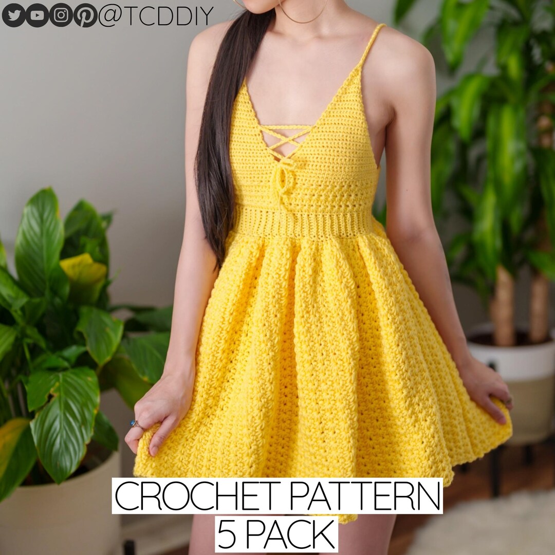 Crochet Pattern Bundle | Best Selling 5 Pack Bundle | Spring Dress ...