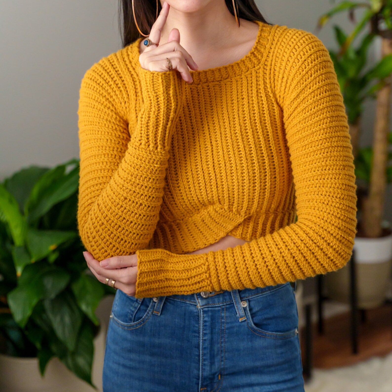 Crochet Pattern Cropped Sweater Pattern PDF Download - Etsy