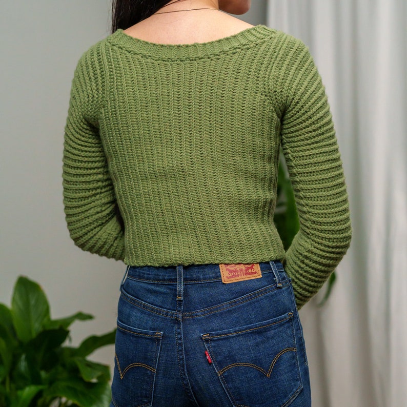 Crochet Pattern Long Sleeve Boat Neck Top Pattern PDF - Etsy