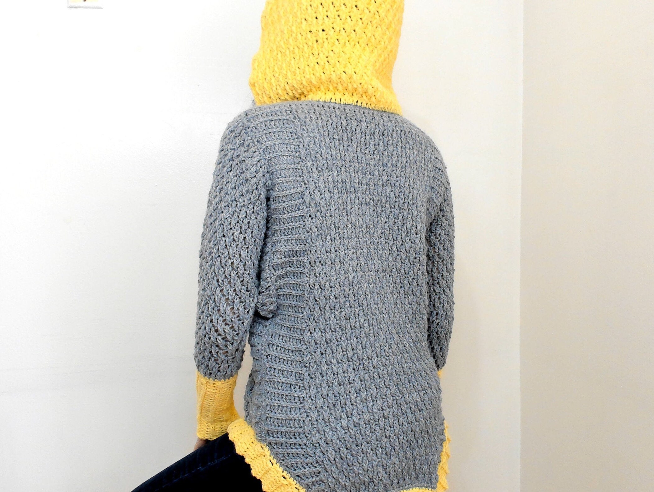 Crochet Pattern Crochet Batwing Cardigan With Hood PDF - Etsy