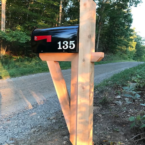 Wood Mailbox Post - Etsy