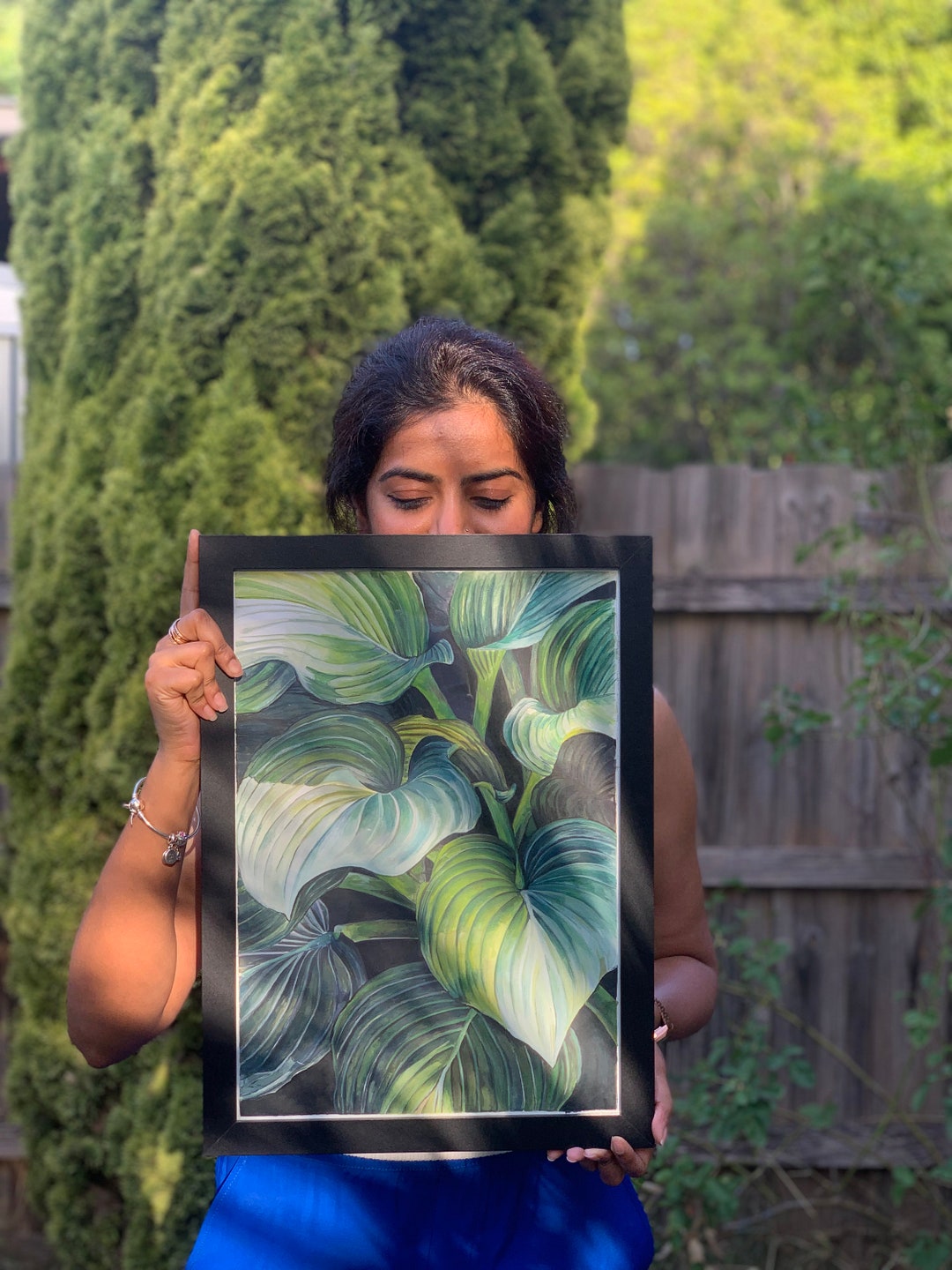 Original Painting- Green Leaves, A3 Size, Cold Pressed Paper, 300gsm ...