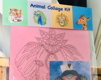 Animal Collage Kit - Etsy