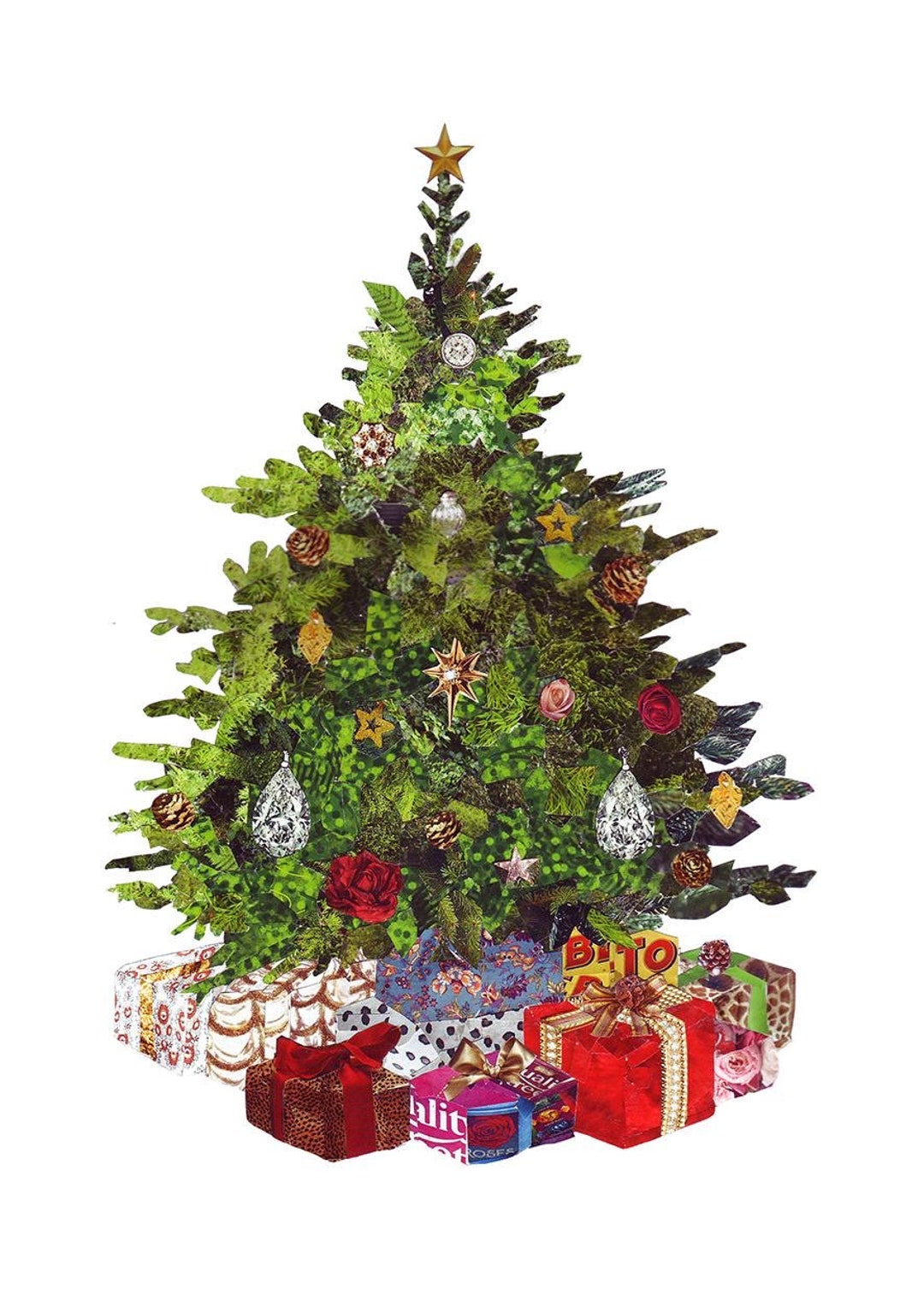 A3 Christmas Tree Collage - Etsy