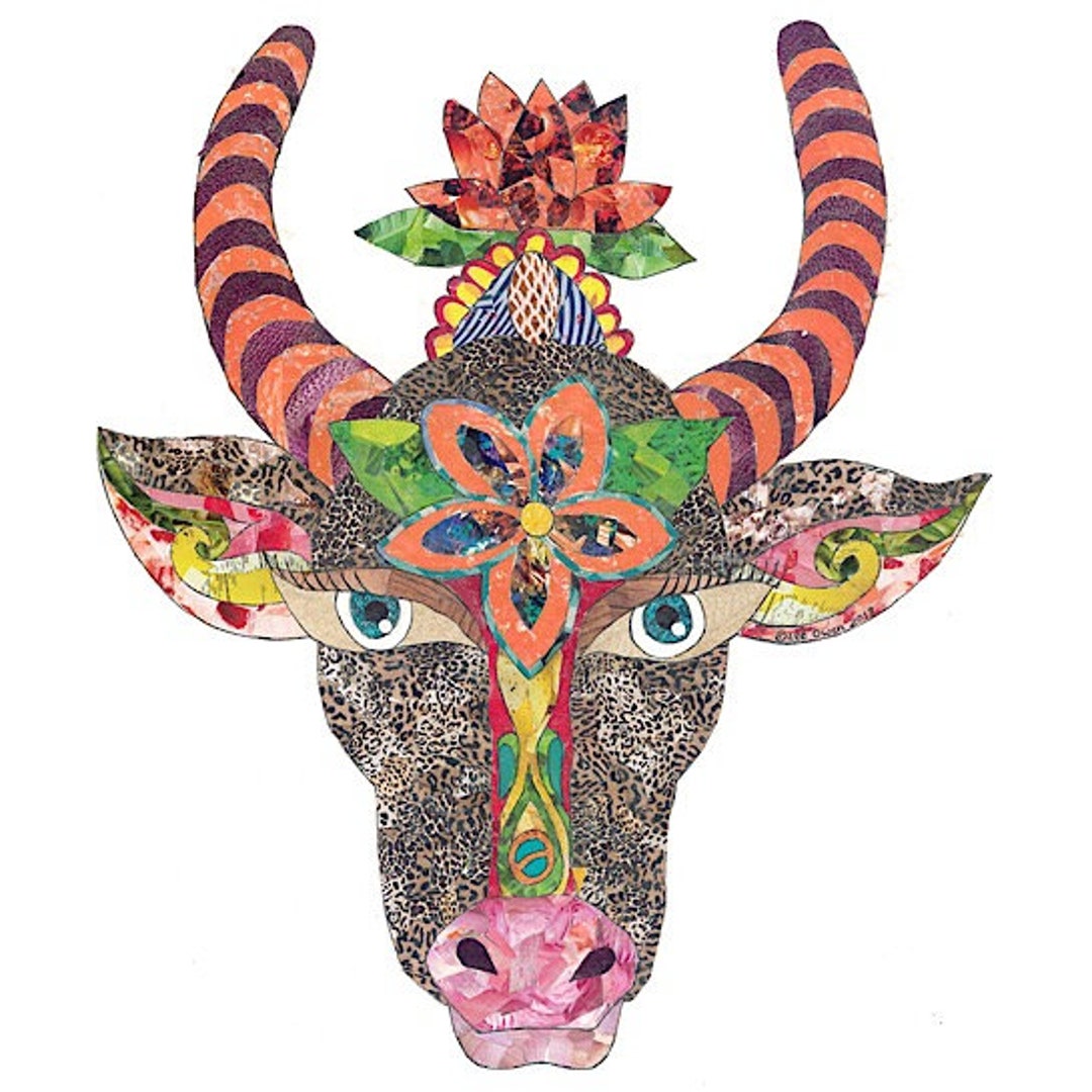 A3 Indian Cow Collage - Etsy