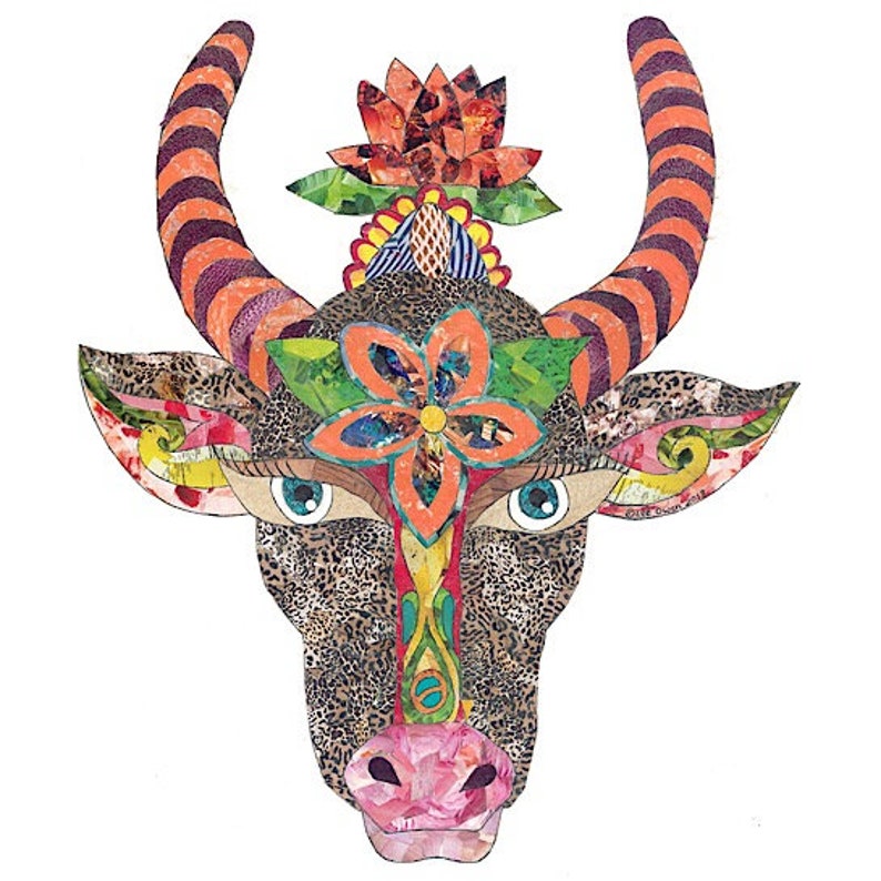 A3 Indian Cow Collage - Etsy