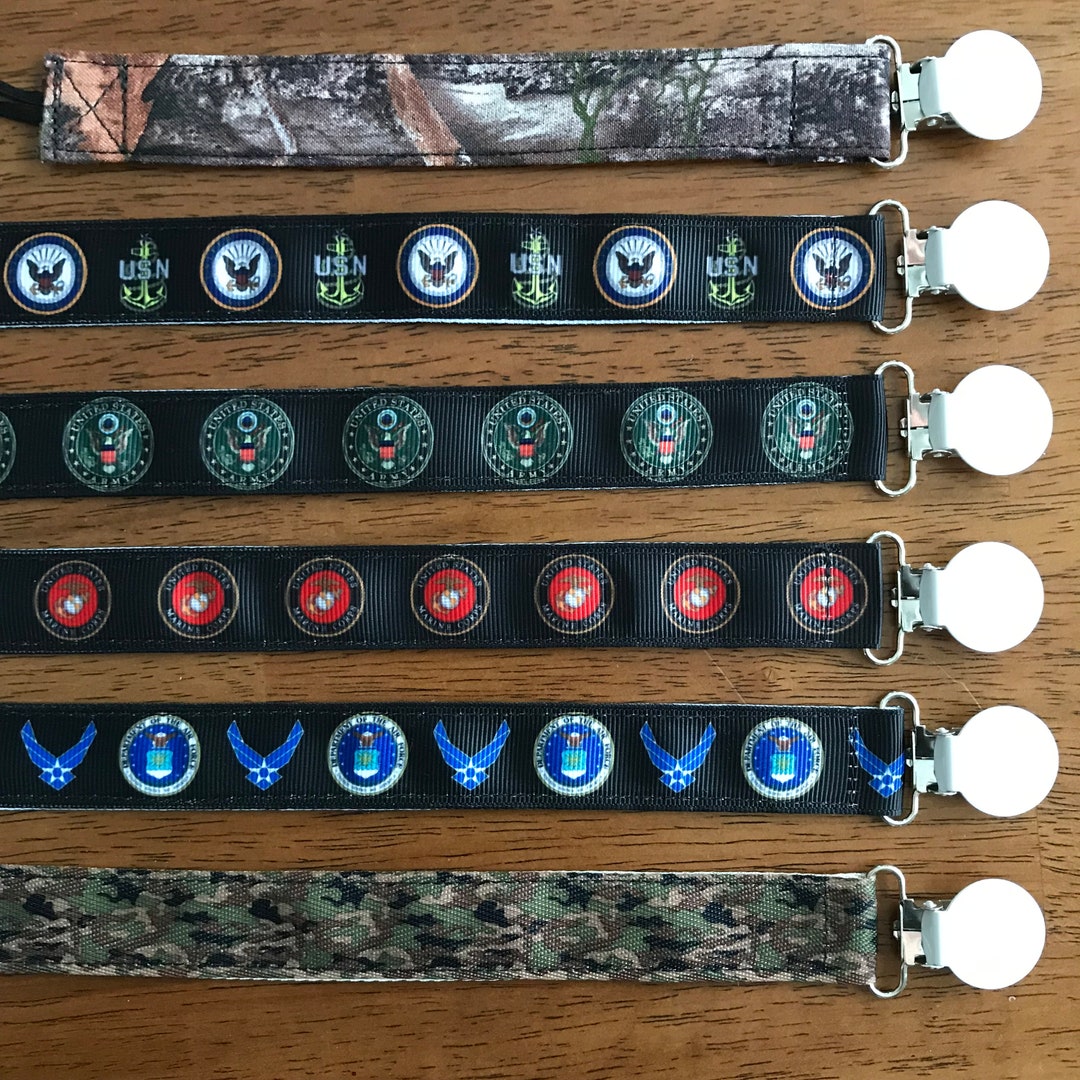Military Pacifier Clips, Army, Marines, Navy, Air Force, Camouflage ...