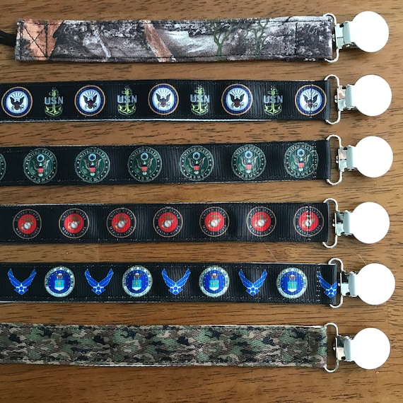 Military Pacifier Clips Army Marines Navy Air Force | Etsy