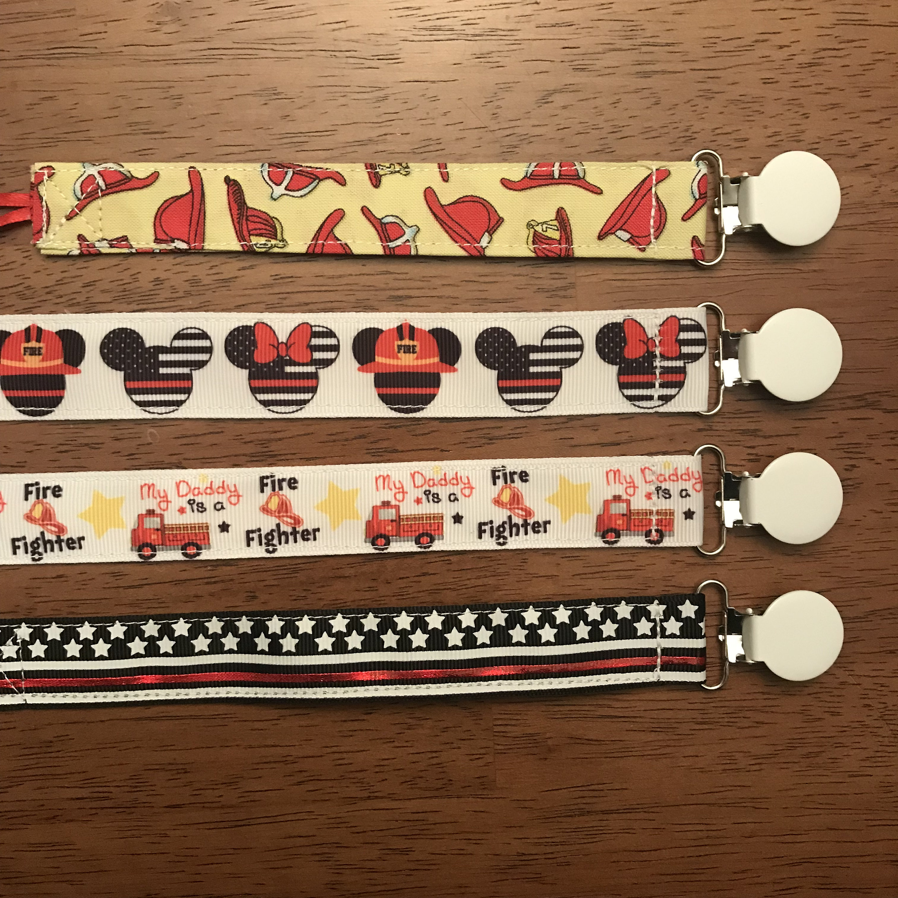 Firefighter Pacifier Clips Fireman Fire Fighter Fire Truck | Etsy