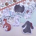 Cute MXTX Animal Stickers set of 6 | Etsy