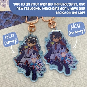 Neuvillette Wriothesley Companion Keychains - Etsy