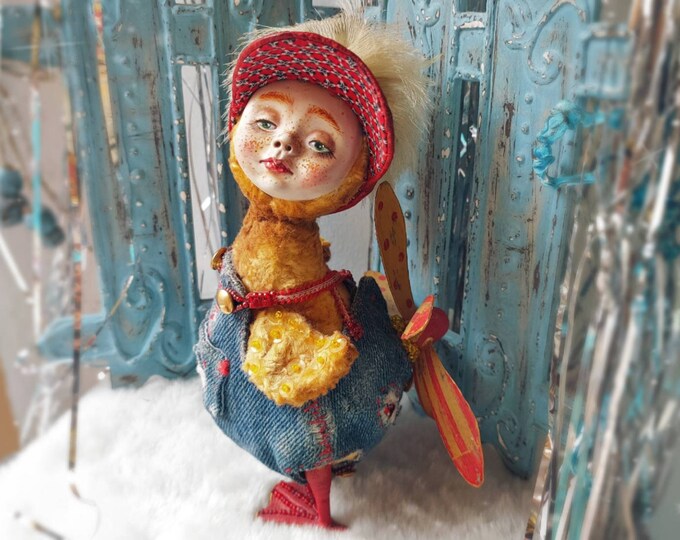 OOAK Collection Fantasy Art Doll Duckling • Miniature Toy Animal Duck ...