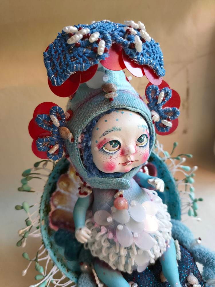 Miniature Ooak Fantasy Art Doll Fish Collection Artist Doll Gift ...