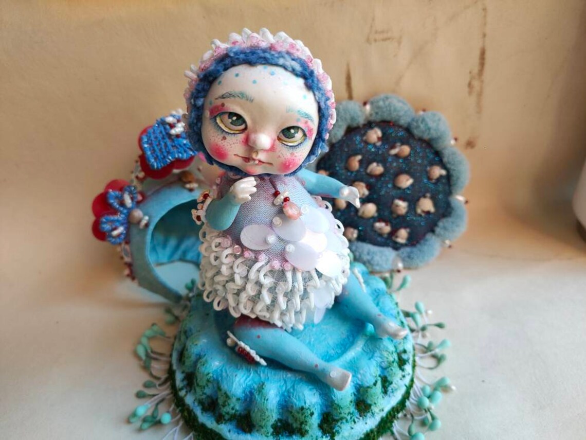 Miniature Ooak Fantasy Art Doll Fish Collection Artist Doll Gift ...