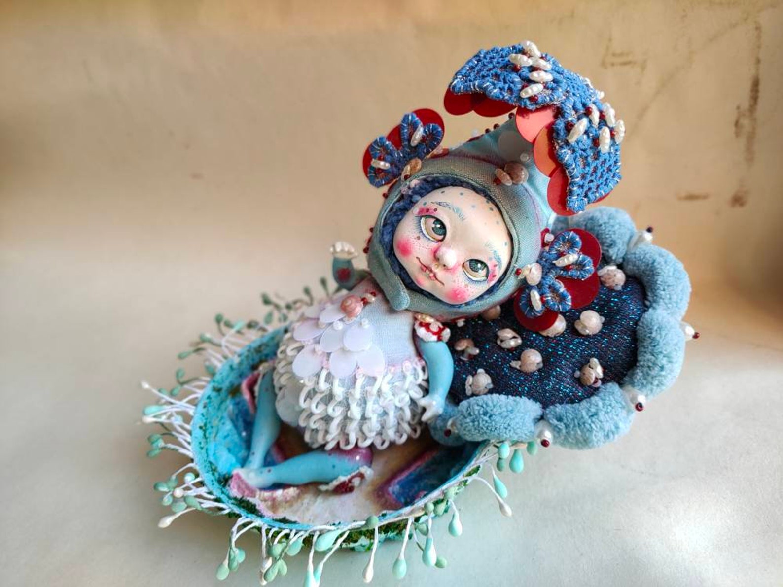 Miniature Ooak Fantasy Art Doll Fish Collection Artist Doll Gift ...