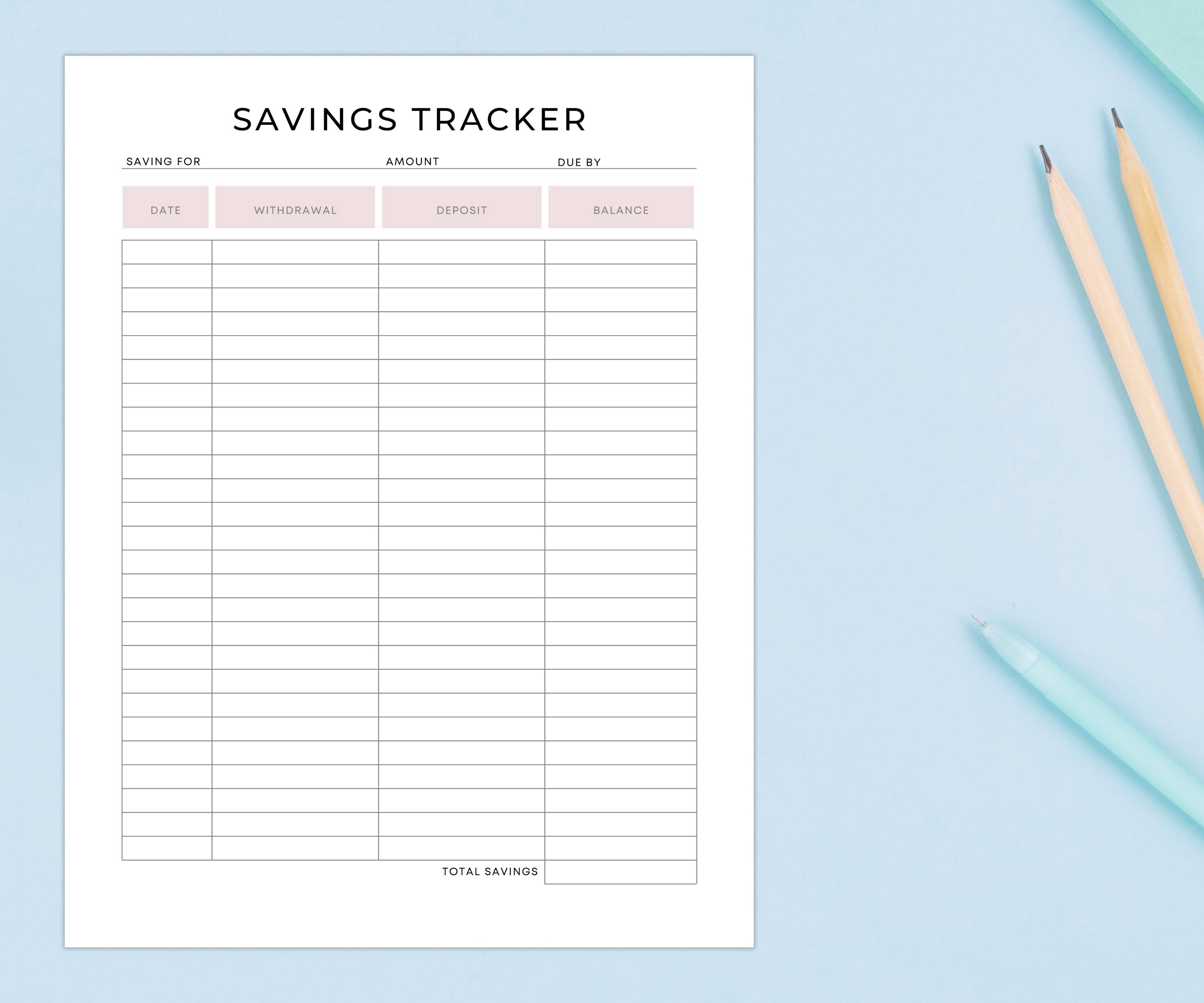 Budget Planner, Printable Savings, Income and Expense Tracker, Saving ...