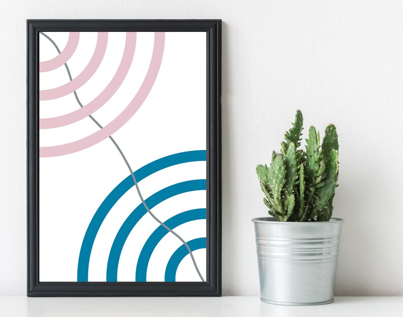 Printable Abstract Art Wall Decor Print to Download Pink - Etsy