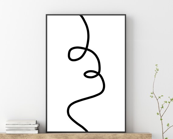 Printable Wall Art Abstract Printable Art Black and White | Etsy