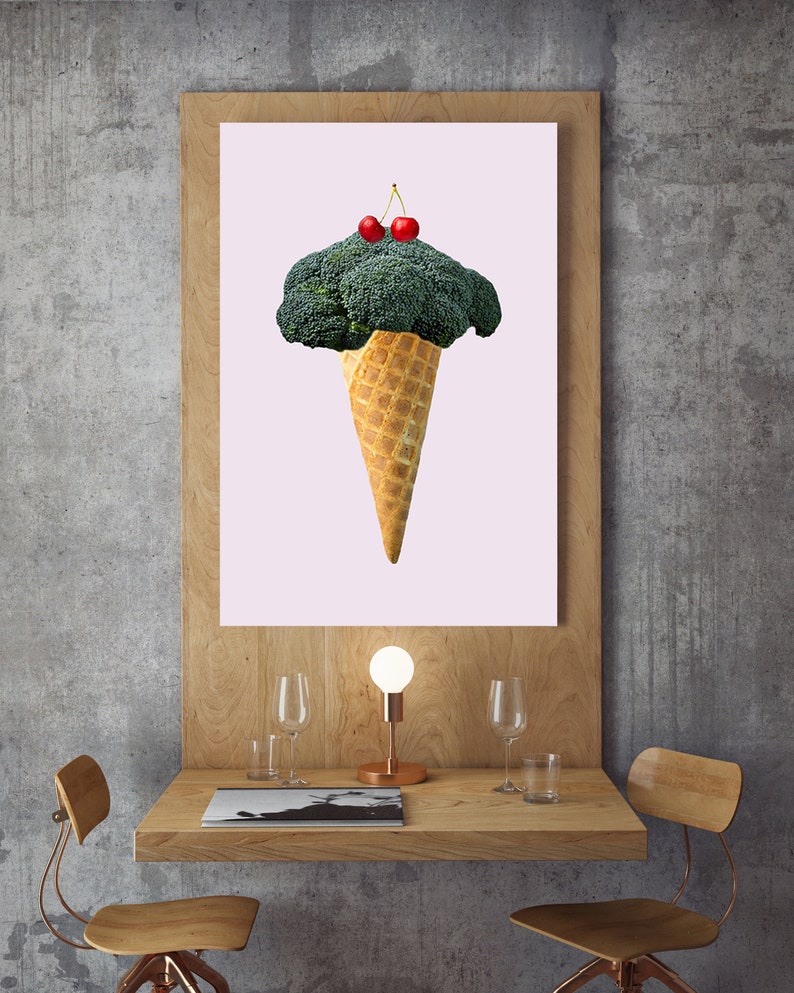 Printable Wall Art, Broccoli Photo Collage Wall Decor, Printable Art ...