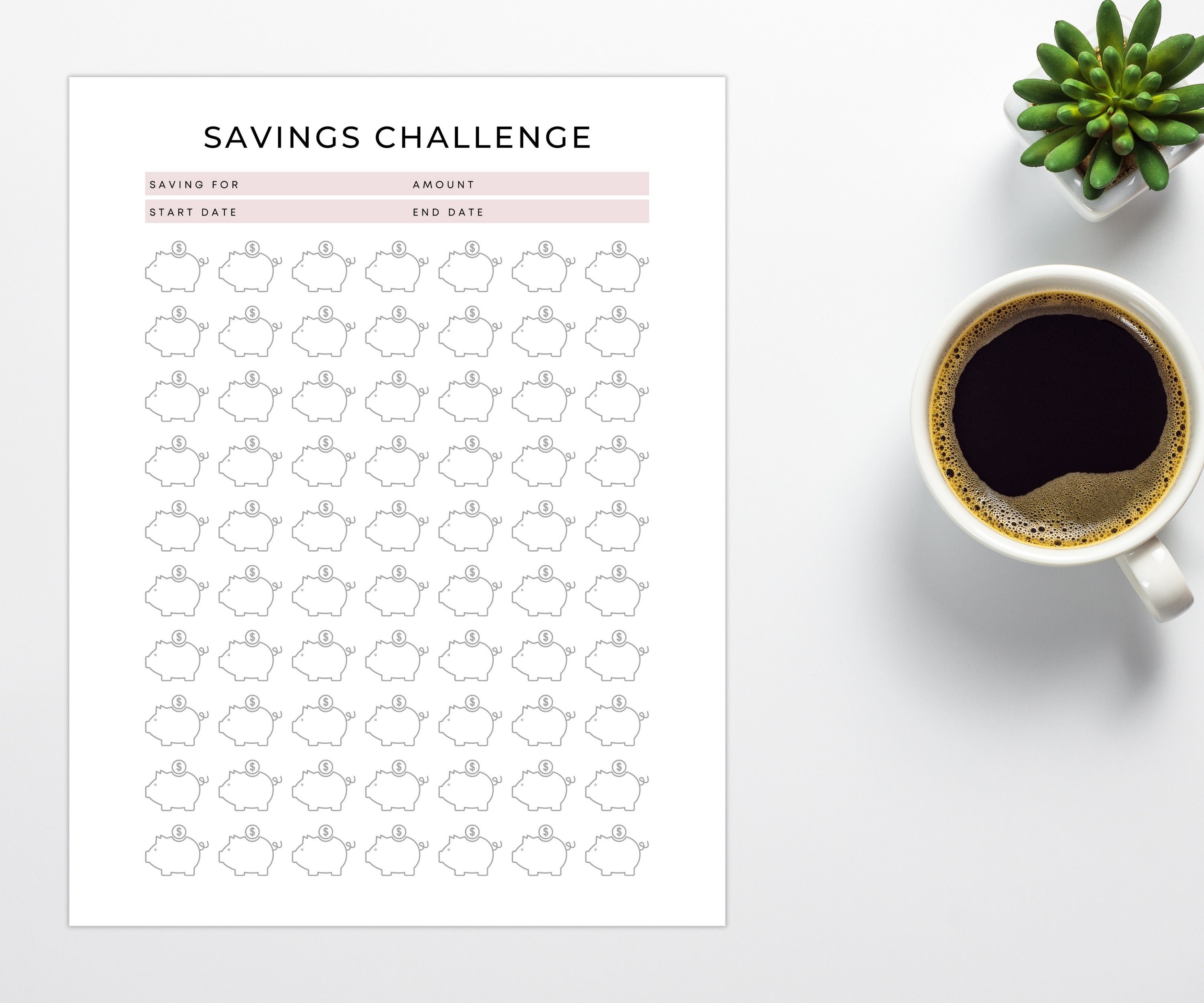 Budget Planner, Printable Savings, Income and Expense Tracker, Saving ...