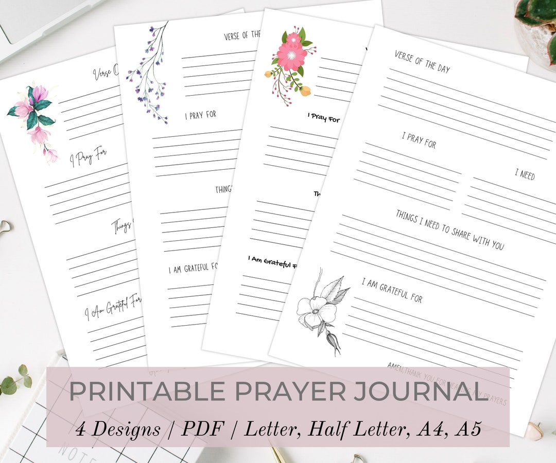 Prayer Journal, Printable Daily Prayer Workbook, Printable Praying ...