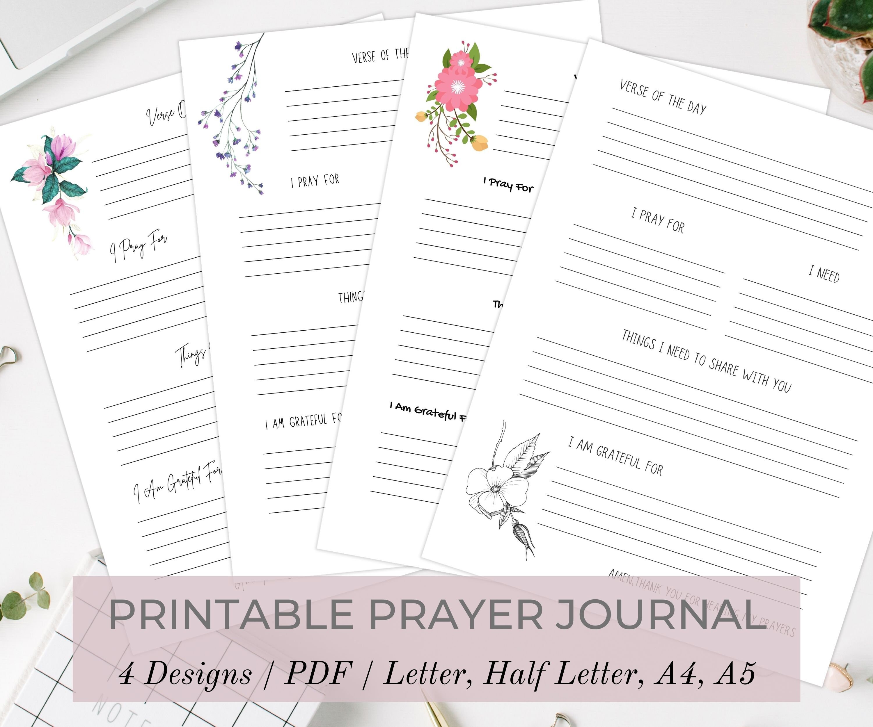 Buy Prayer Journal, Printable Daily Prayer Workbook, Printable Praying ...