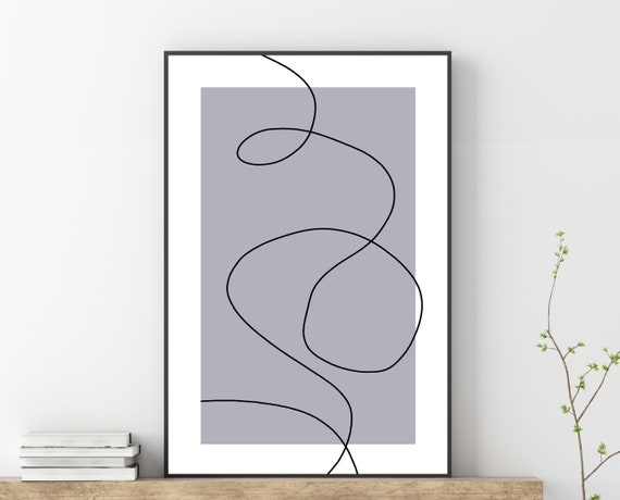 Printable Art Grey Abstract Art Printable Modern Home Decor | Etsy