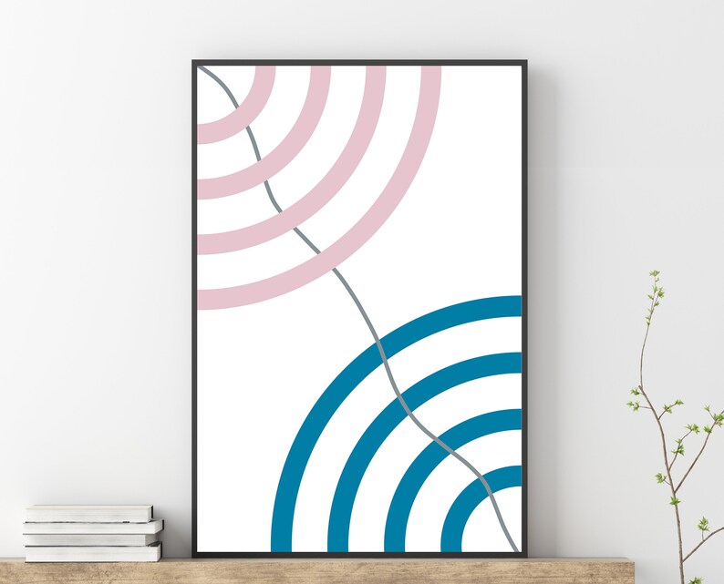 Printable Abstract Art Wall Decor Print to Download Pink - Etsy