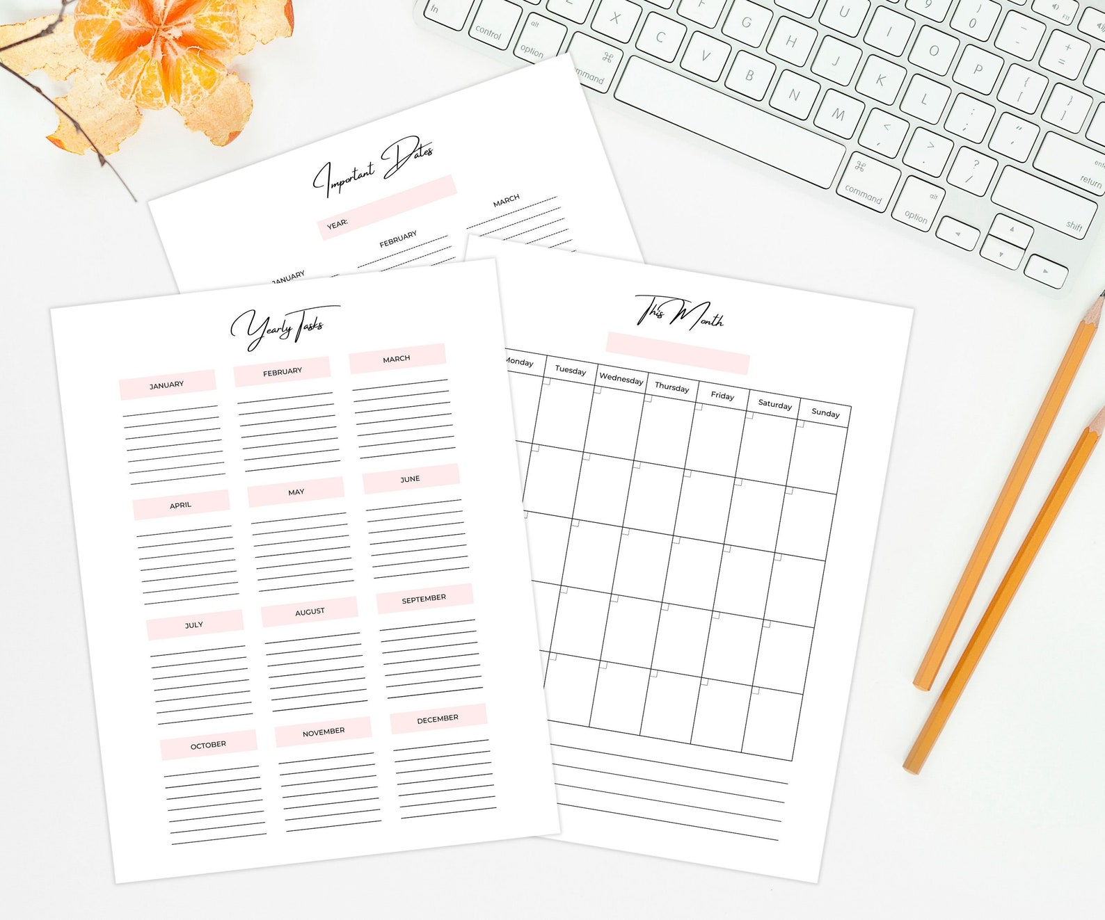 Printable Planner, Agenda Inserts, Printable Digital Download PDF ...