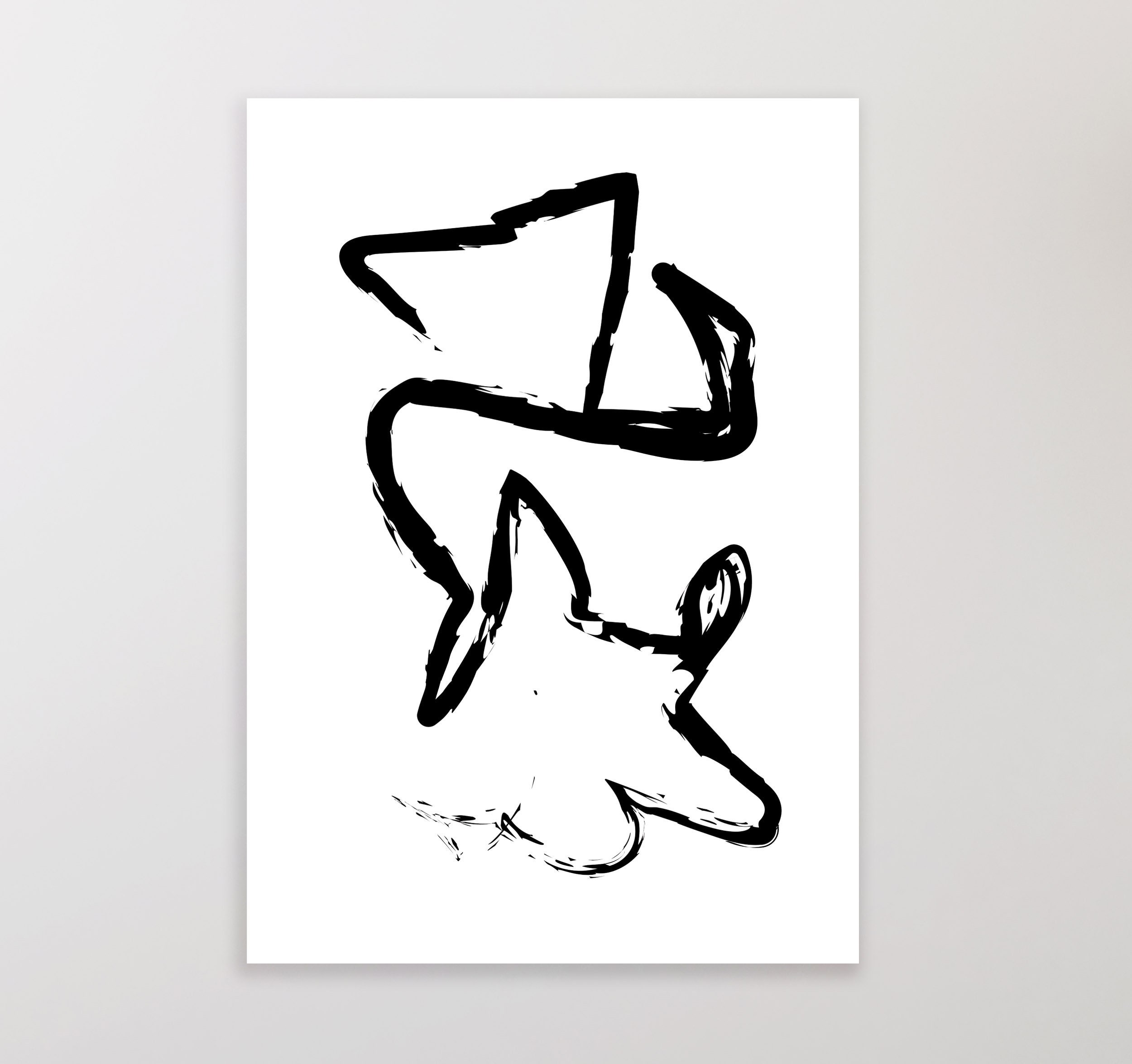 Printable Wall Art, Abstract Black and White Art, Set of Four ...