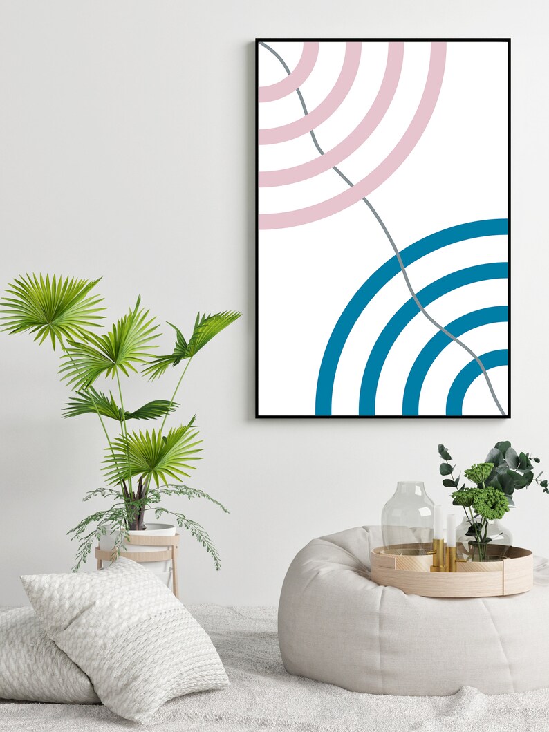 Printable Abstract Art Wall Decor Print to Download Pink - Etsy
