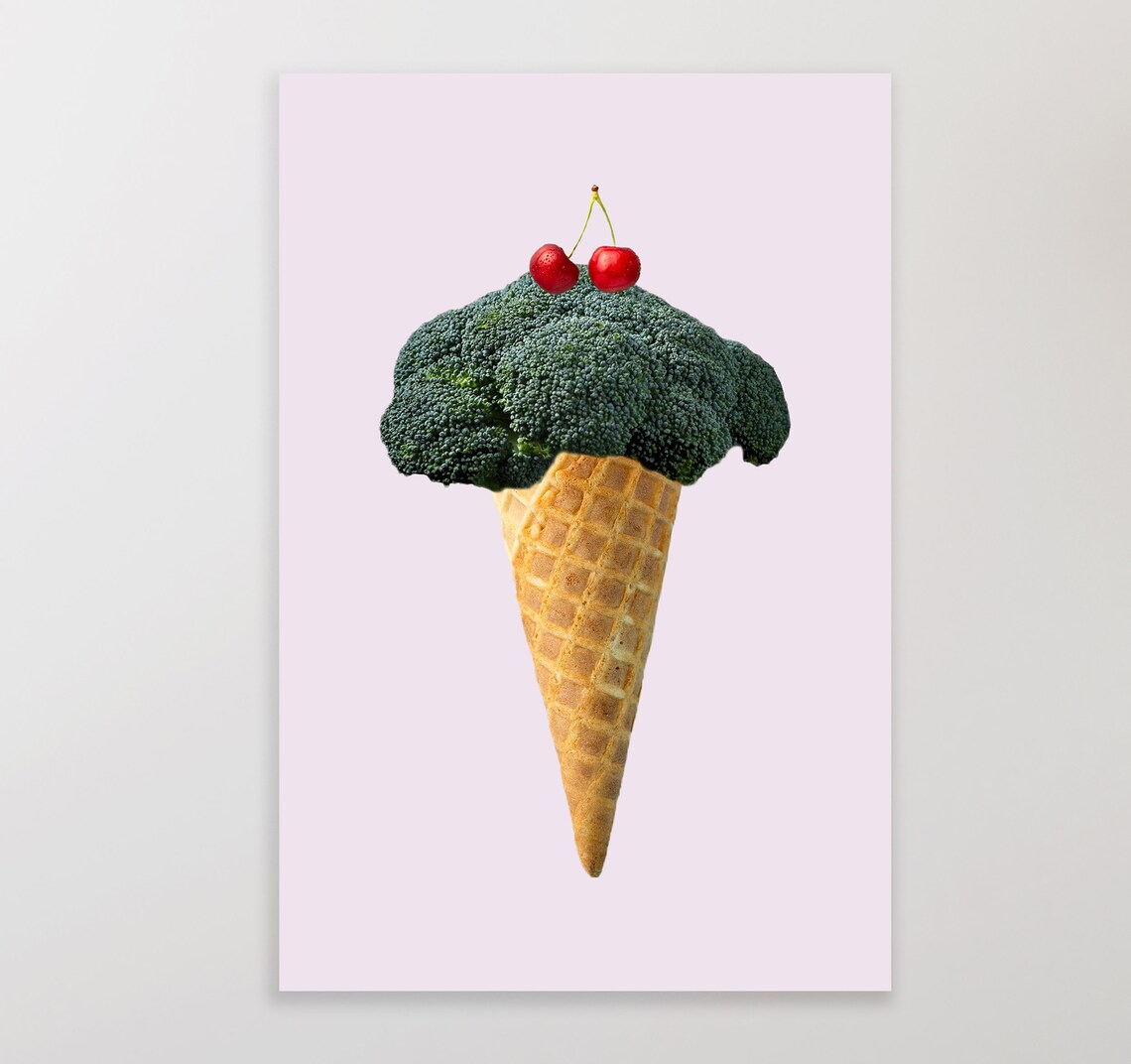 Printable Wall Art Broccoli Photo Collage Wall Decor - Etsy