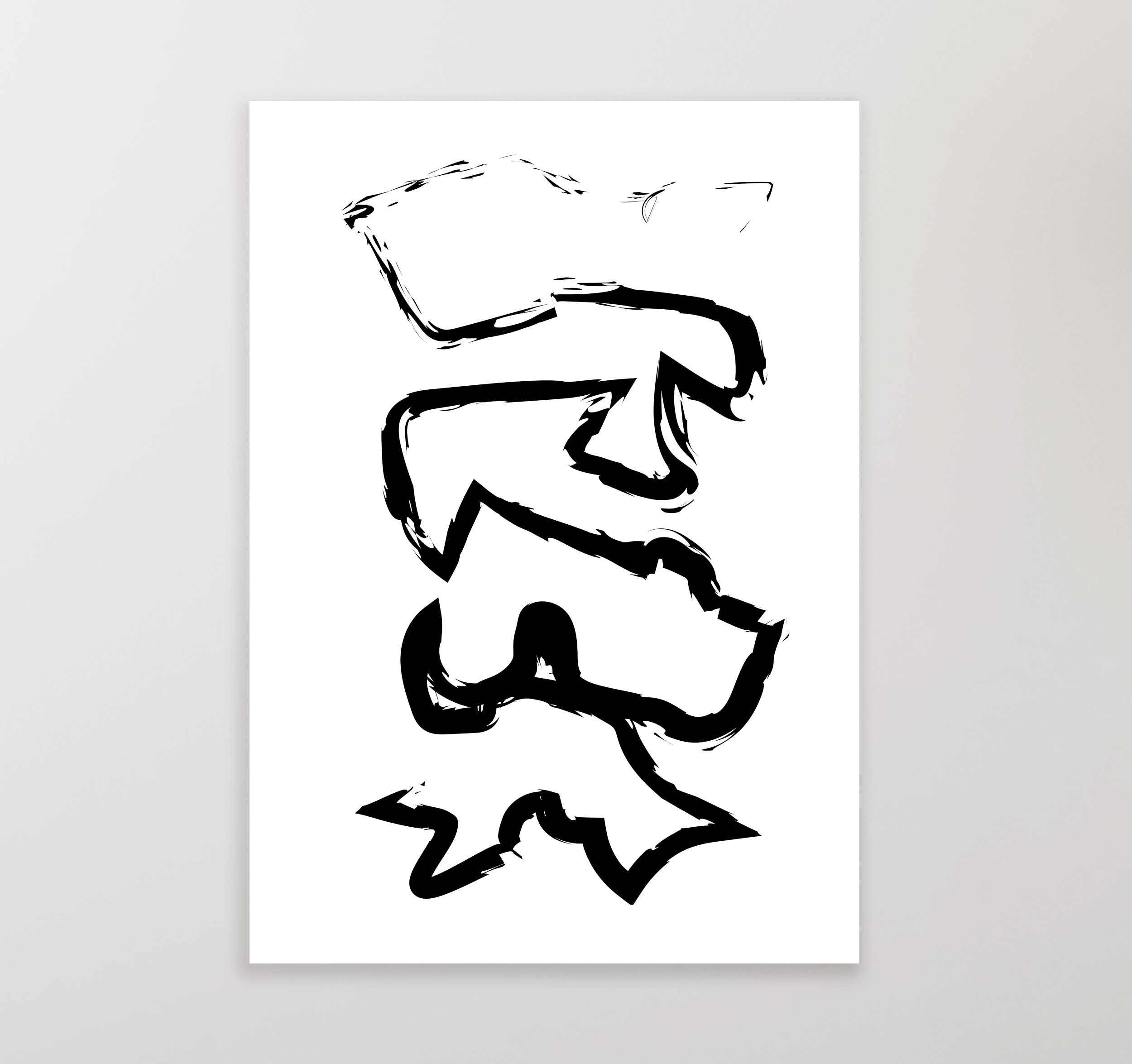 Printable Wall Art, Abstract Black and White Art, Set of Four ...