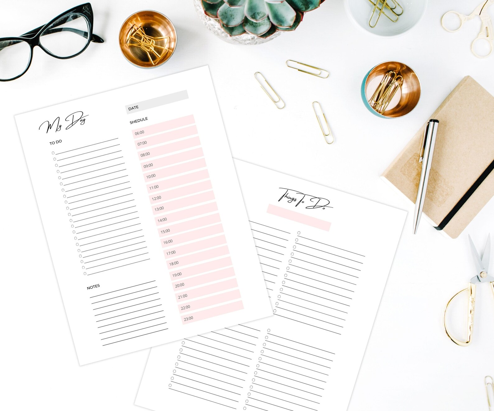 Printable Planner Agenda Inserts Printable Digital Download | Etsy