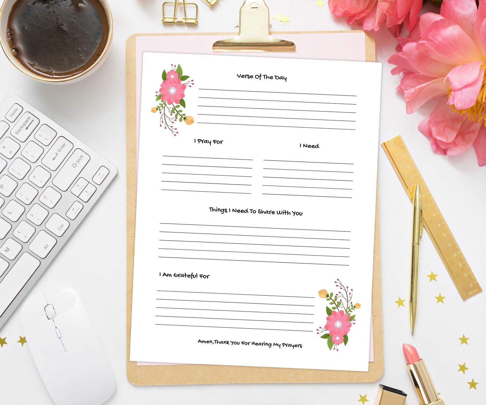 Prayer Journal, Printable Daily Prayer Workbook, Printable Praying ...