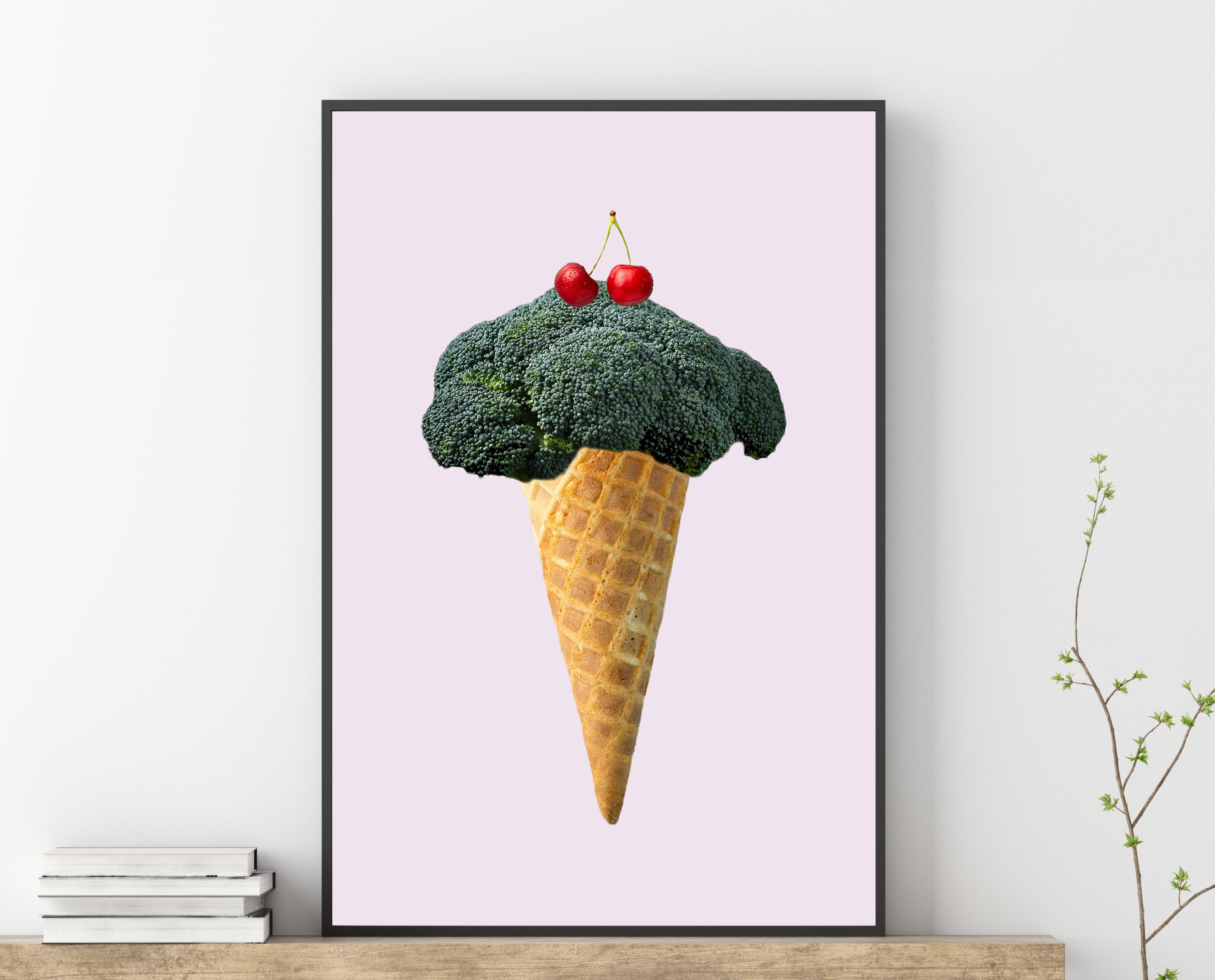 Printable Wall Art, Broccoli Photo Collage Wall Decor, Printable Art ...