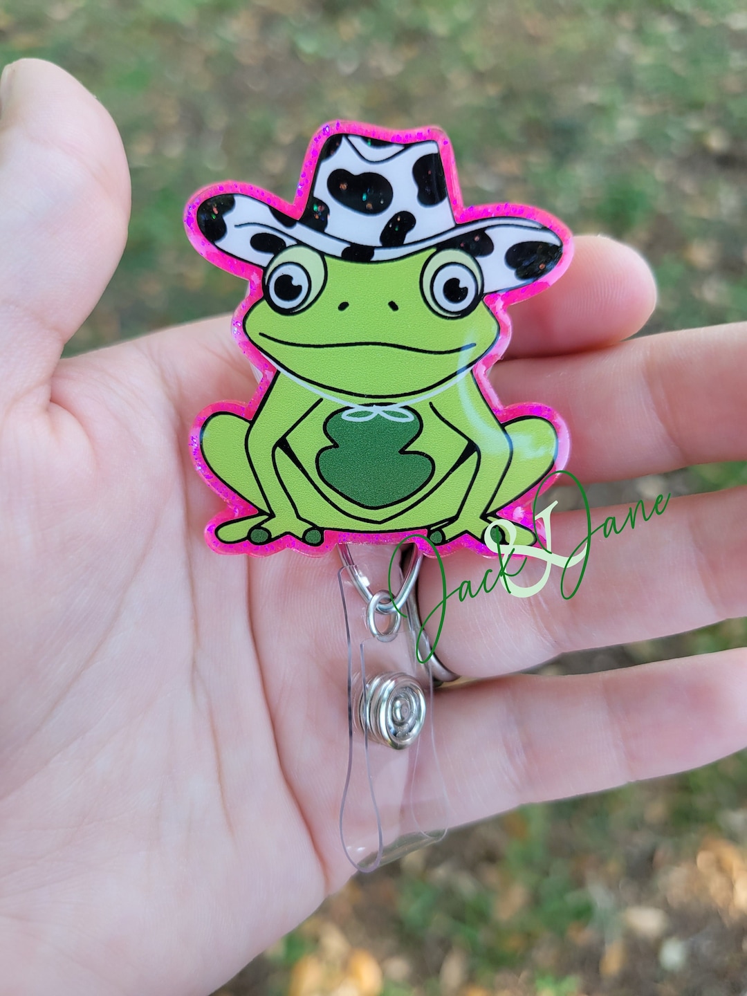 Cowboy Frog Badge Reel, Western Badge Holder, Funny Howdy Frog, Cute ...