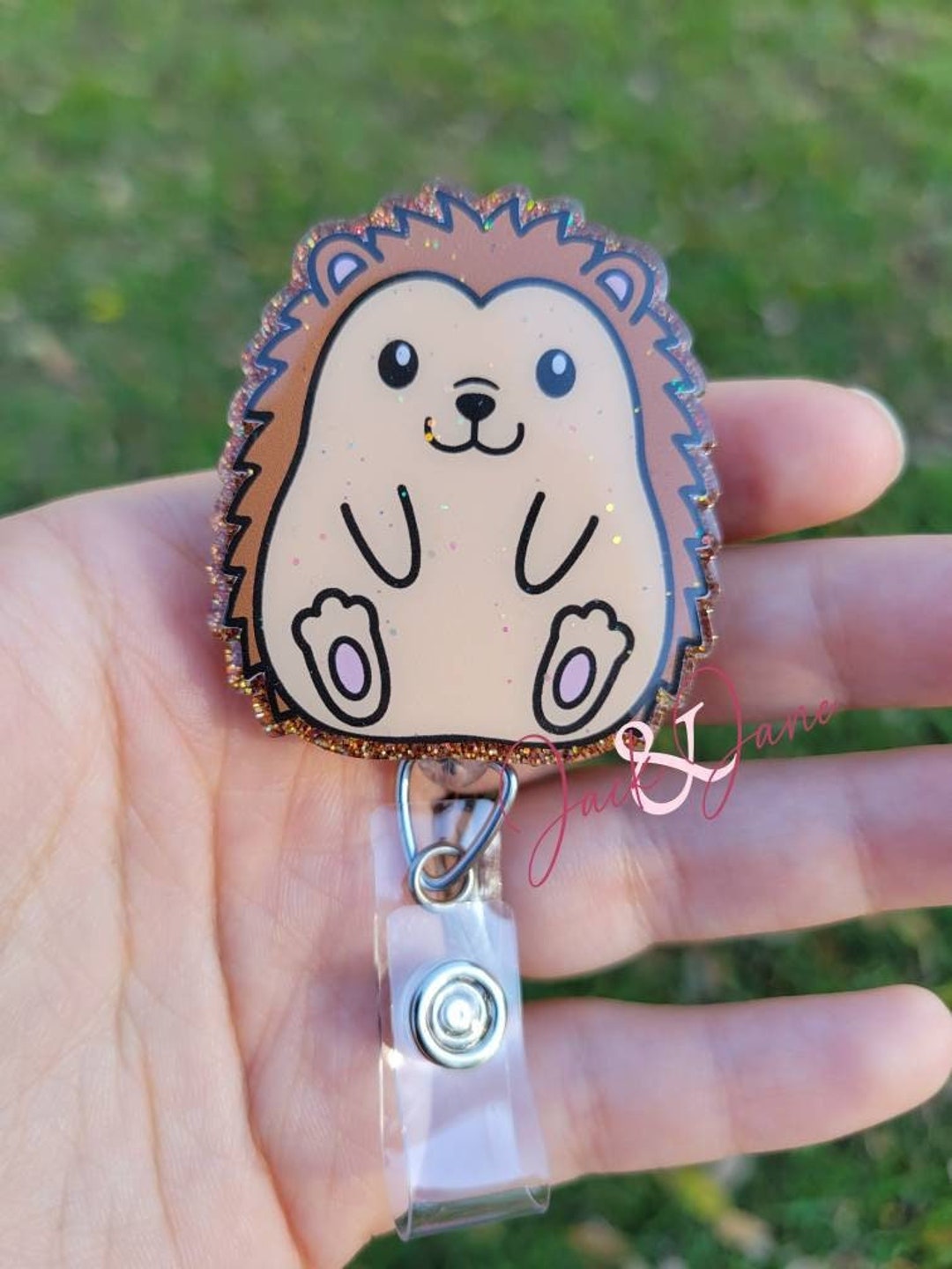 Hedgehog Badge Reel, Retractable Badge Reel, Animal Badge Reel ...