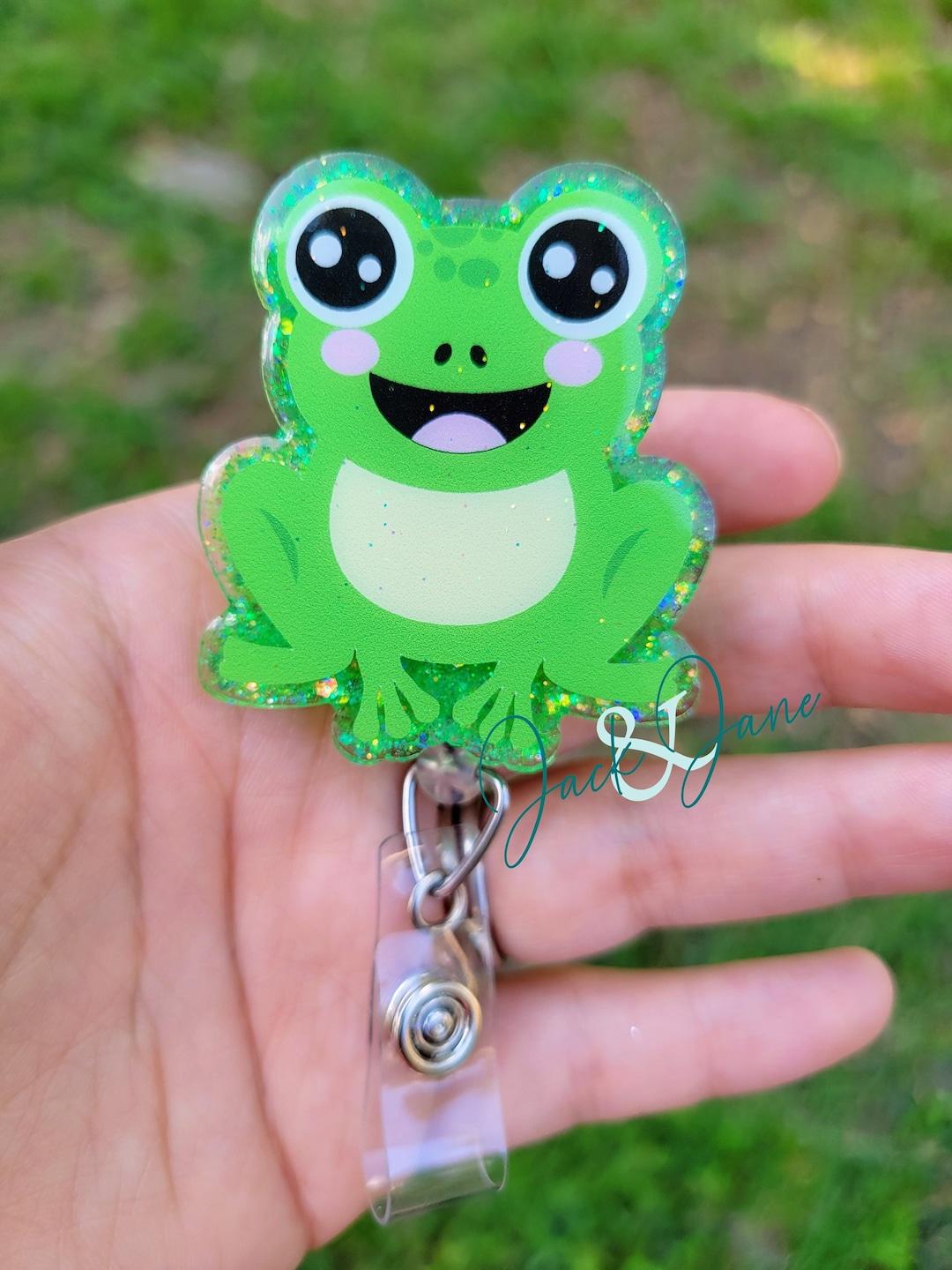 Frog Badge Reel, Spring Retractable Badge Reel, Animal Badge Reel, Gift ...