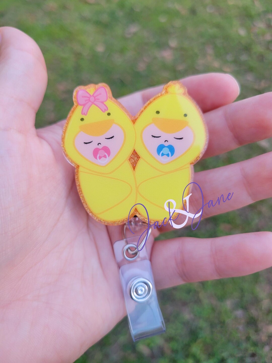 Spring Badge Reel, Duck Reel, Mother Baby Nurse Badge, Labor and ...