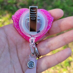 Heart Badge Reel, Valentine's Day Retractable Badge, Gift for Her ...