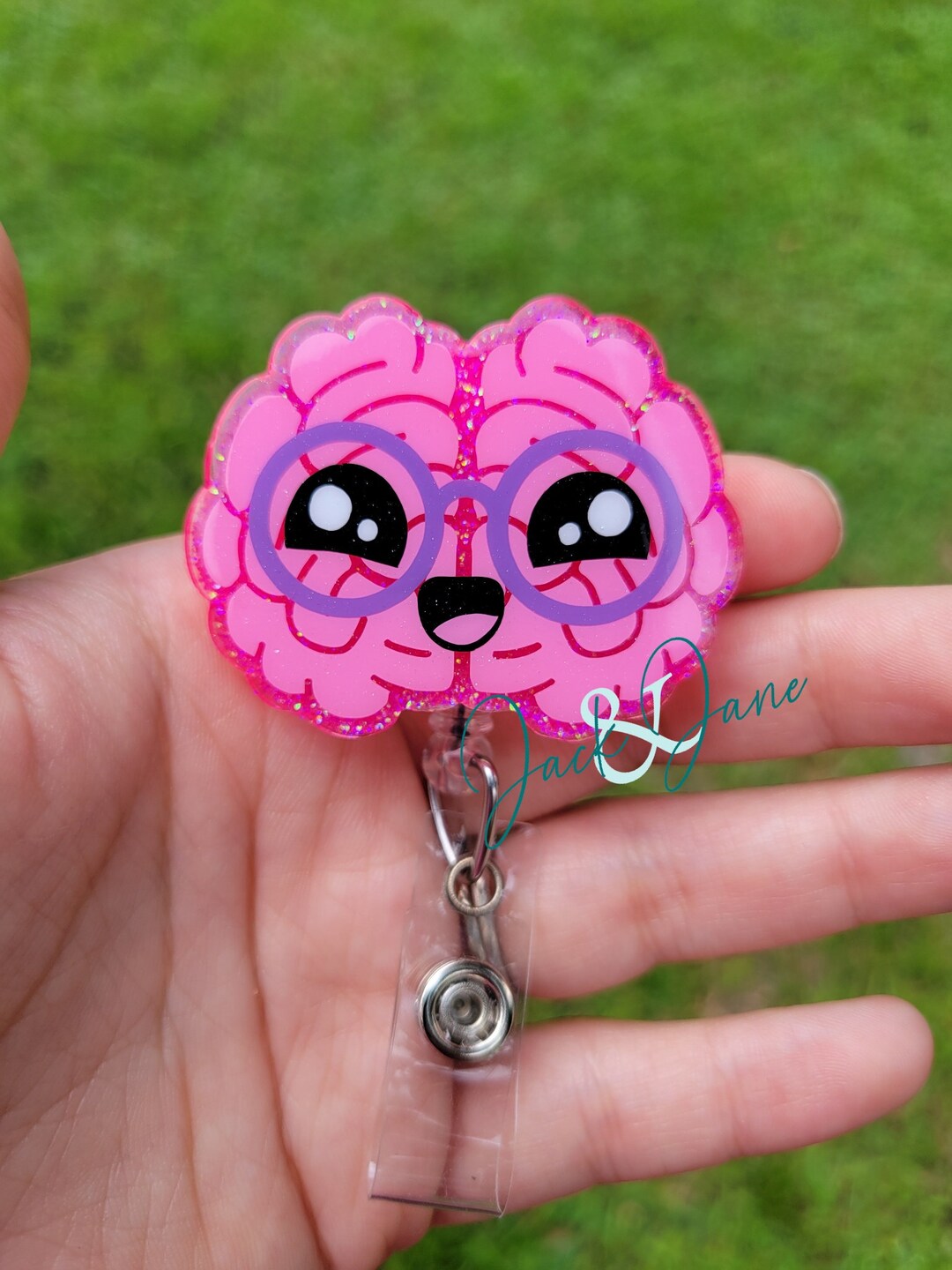 Brain Badge Reel, Gift for Nurse, Nurse Badge Holder, Cute Badge Reel ...