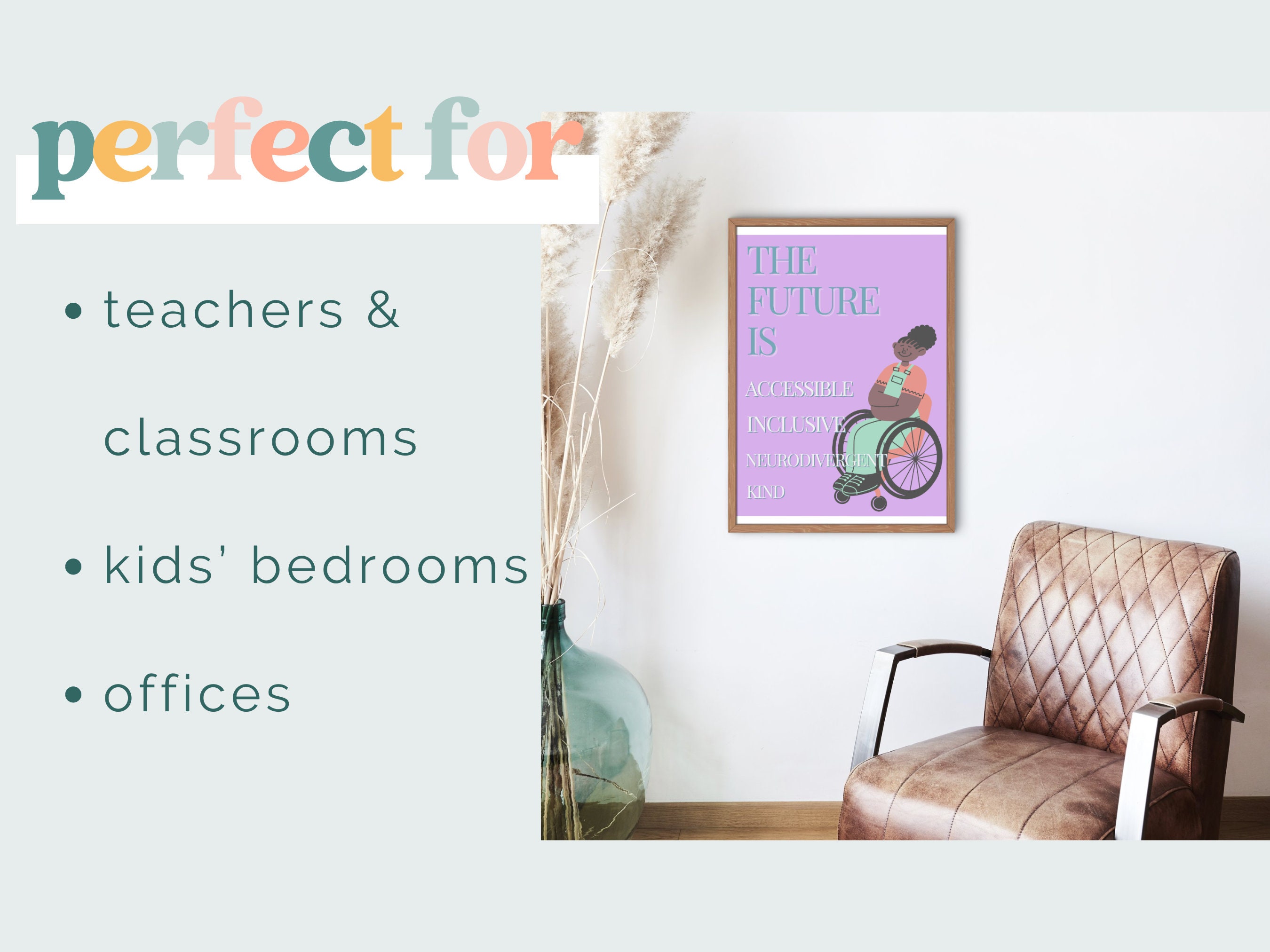 Classroom Poster Art Inclusive, Disability, Kind Empowering Inclusivity ...